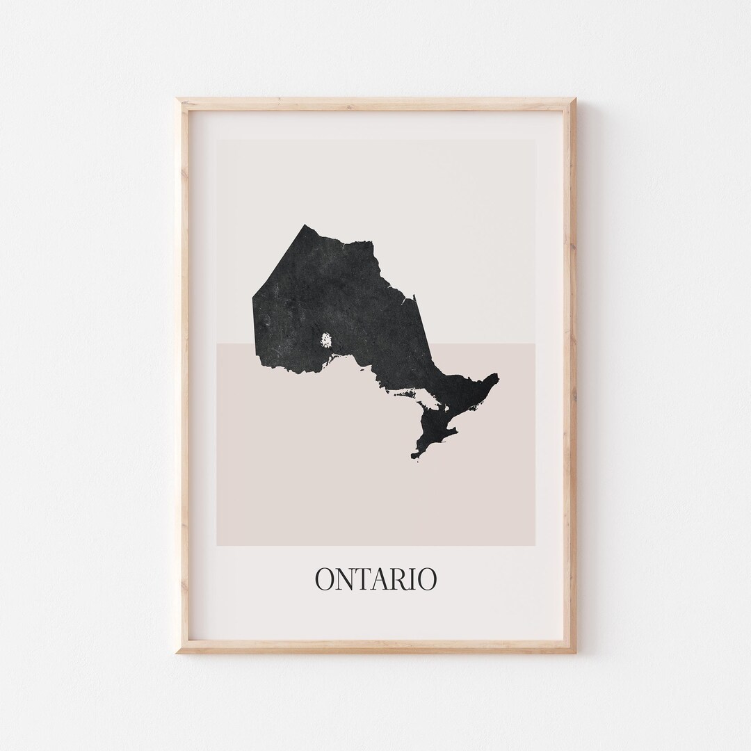 Ontario Map Poster, Ontario Print, Ontario Map Print Minimalist Boho ...