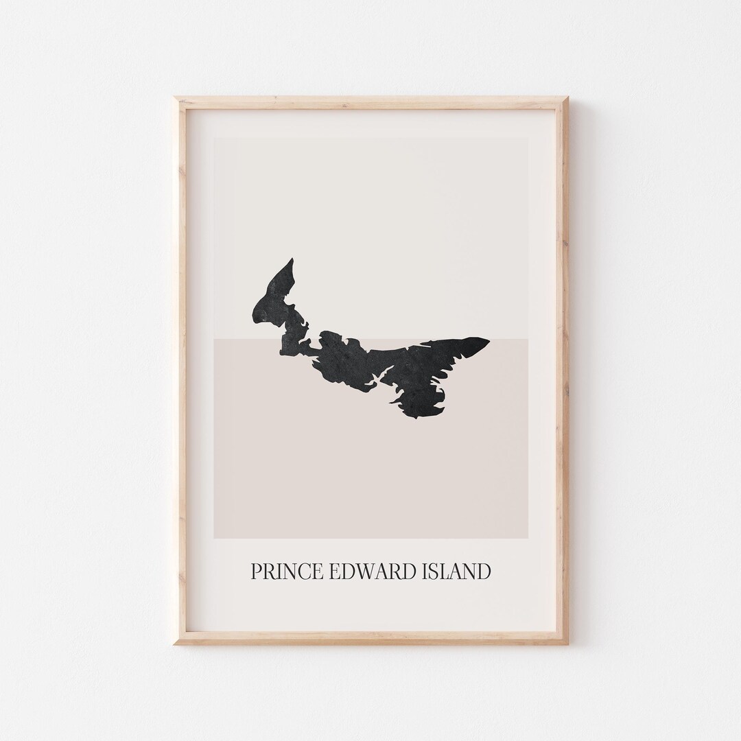 Prince Edward Island Map Poster, Prince Edward Island Print, Prince ...