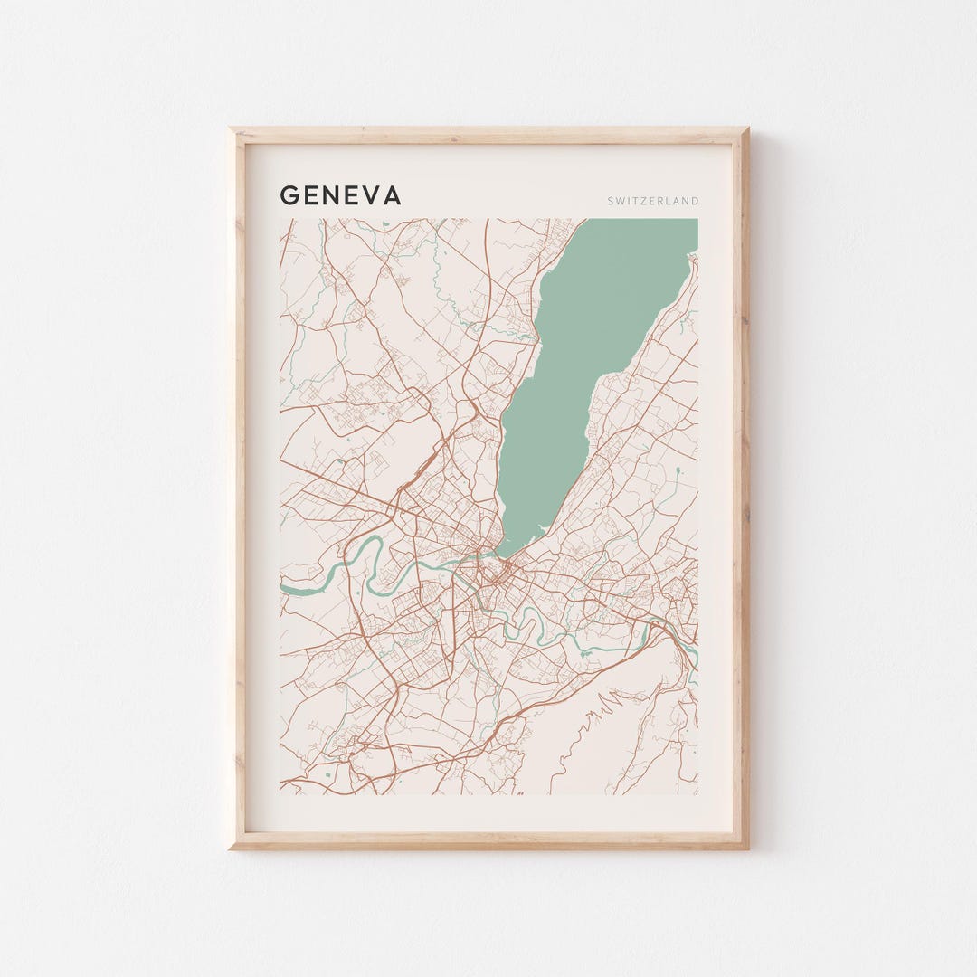 Geneva Map Poster, Geneva Print, Geneva Poster, Geneva Wall Art ...