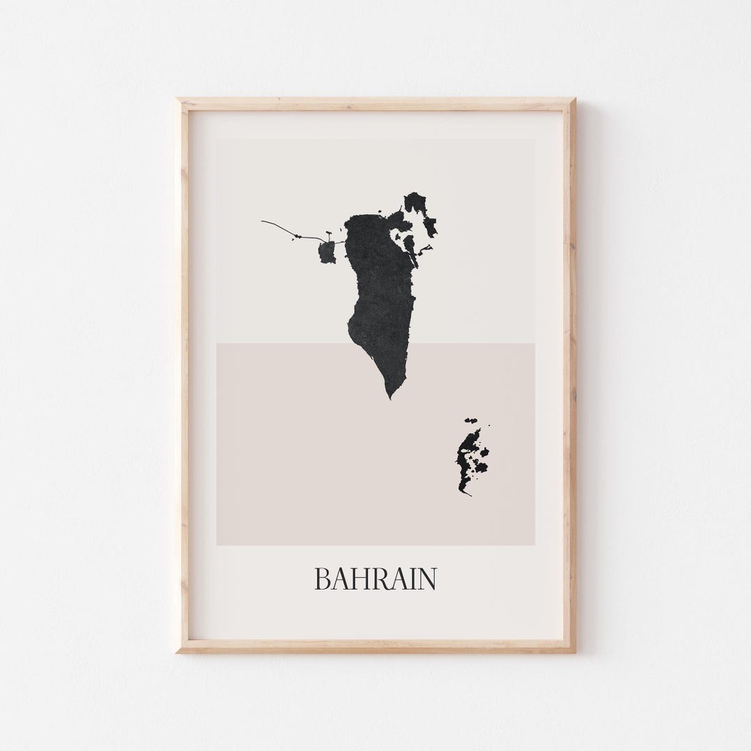 Bahrain Map Poster, Bahrain Print, Bahrain Map Print Minimalist Boho ...