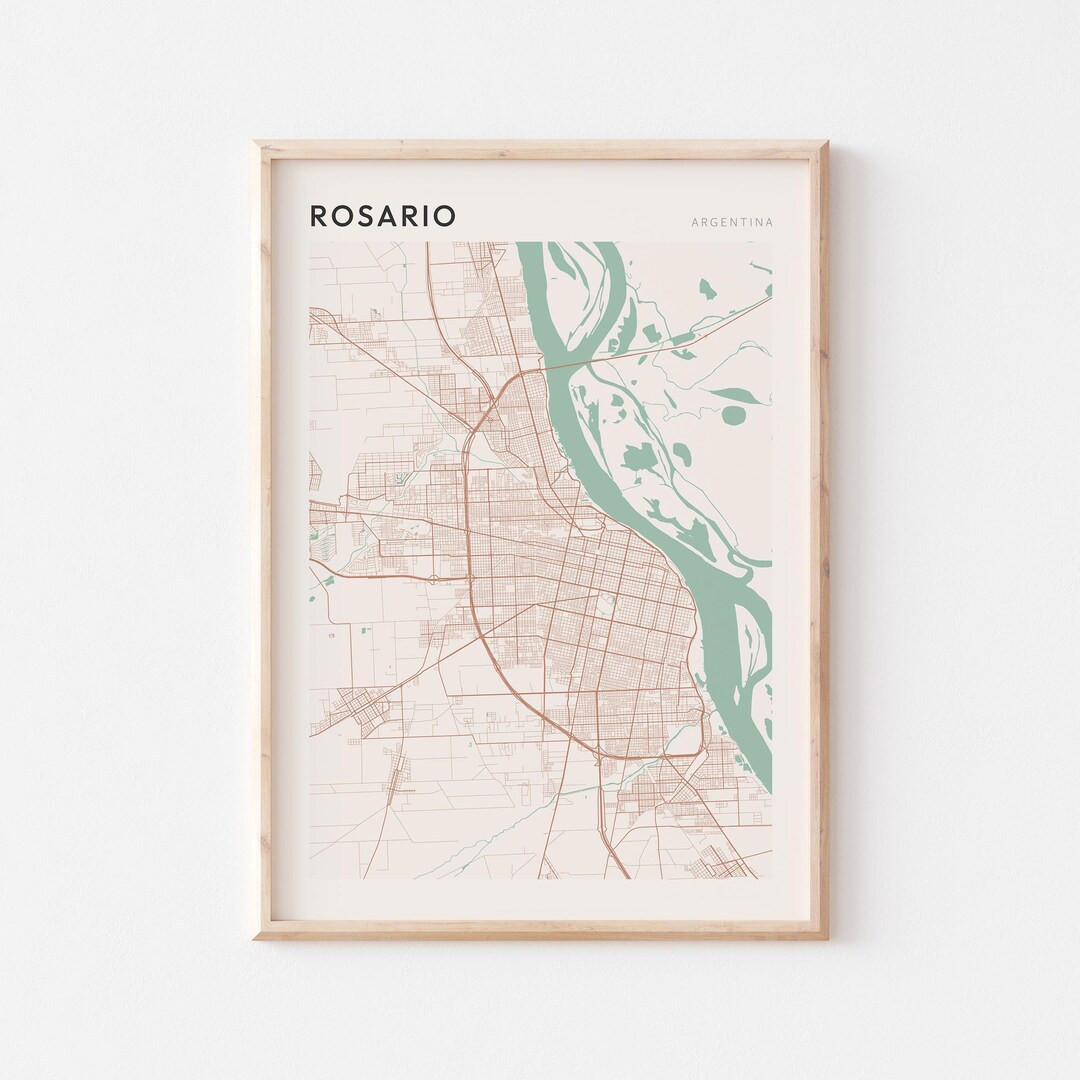 Rosario Map Poster, Rosario Print, Rosario Poster, Rosario Wall Art ...