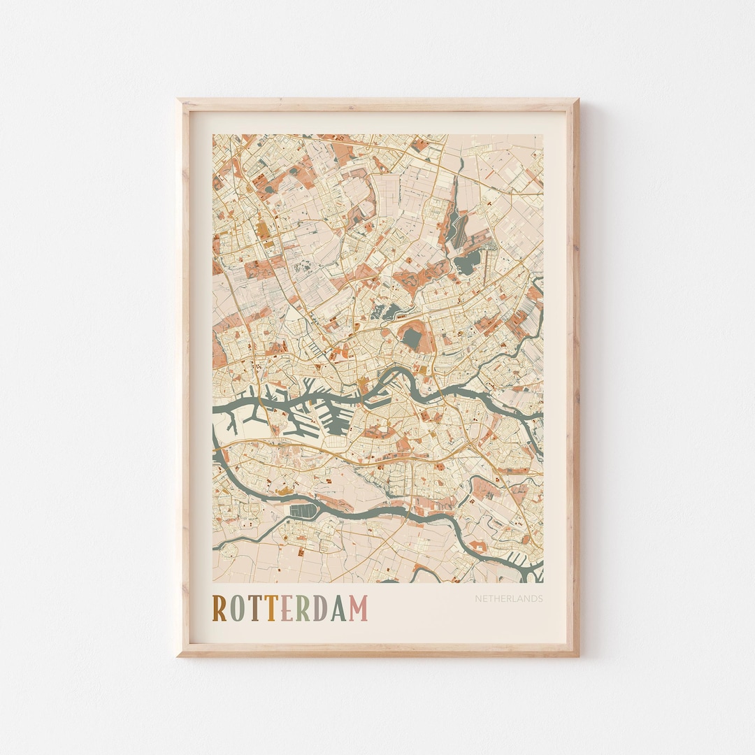 Rotterdam Map Poster, Rotterdam Print, Rotterdam Poster, Rotterdam Wall ...