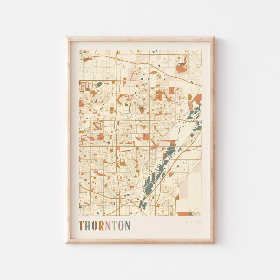 Thornton Map Poster, Thornton Print, Thornton Poster, Thornton Wall Art ...