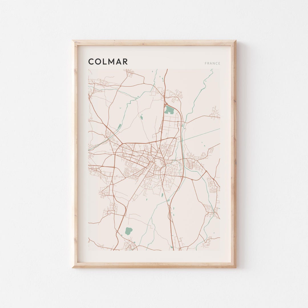Colmar Map Poster, Colmar Print, Colmar Poster, Colmar Wall Art, France ...