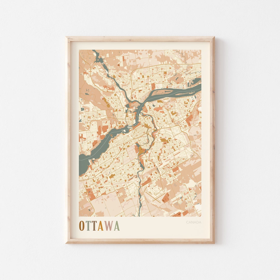 Ottawa Map Poster, Ottawa Wall Art, Ottawa City Map, Map of Ottawa ...