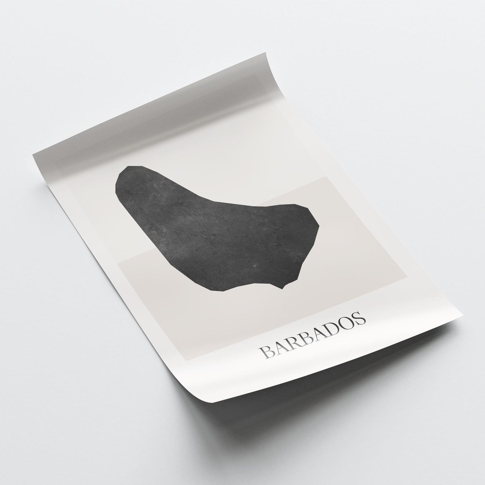 Barbados Map Poster, Barbados Print, Barbados Map Print Minimalist Boho ...