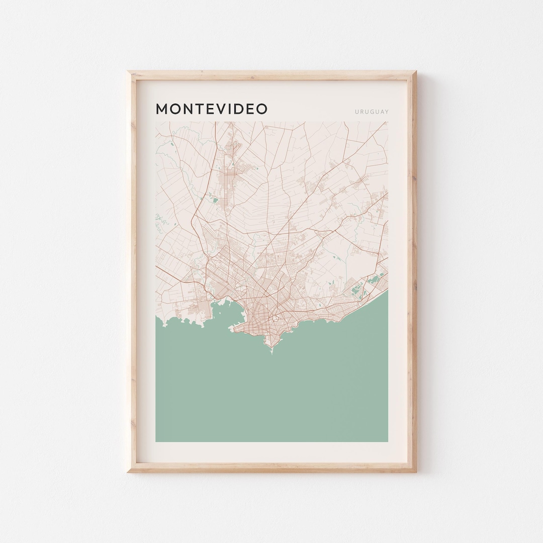 Montevideo Map Poster, Montevideo Print, Montevideo Poster, Montevideo ...
