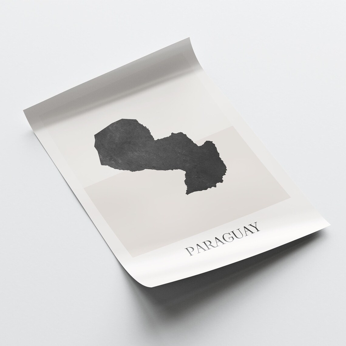 Paraguay Map Poster, Paraguay Print, Paraguay Map Print Minimalist Boho ...