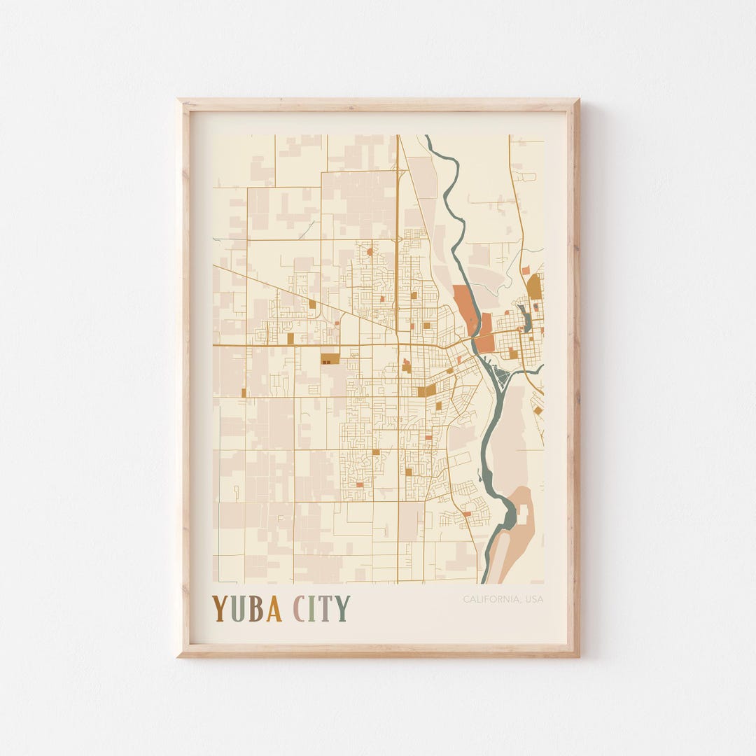 Yuba City Map Poster, Yuba City Print, Yuba City Poster, Yuba City Wall ...