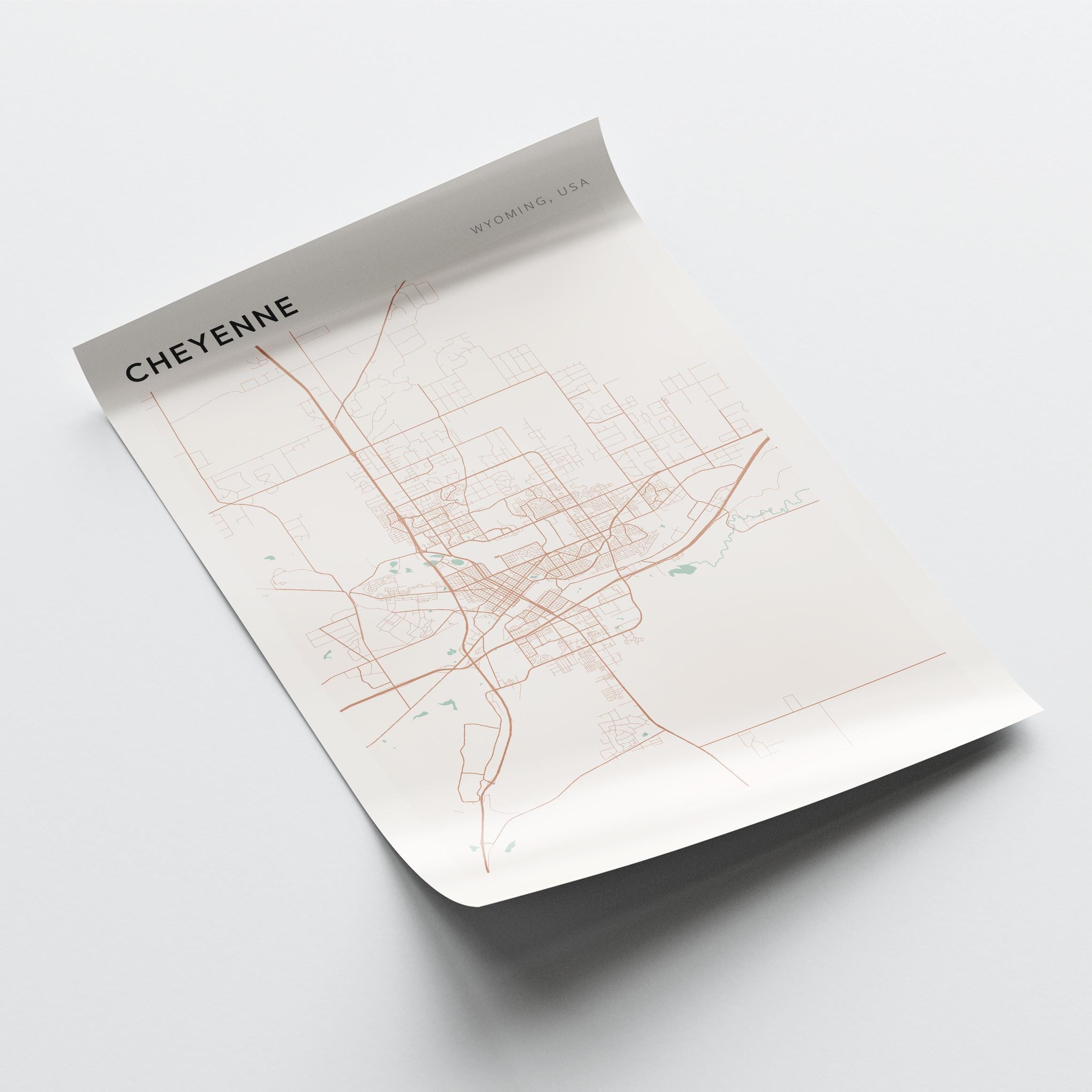 Cheyenne Map Poster, Cheyenne Print, Cheyenne Poster, Cheyenne Wall Art ...