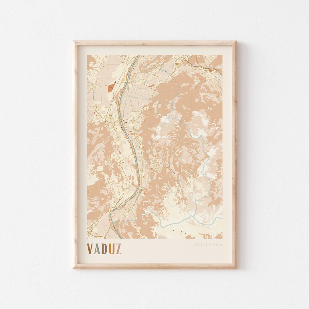 Vaduz Map Poster, Vaduz Print, Vaduz Poster, Vaduz Wall Art ...