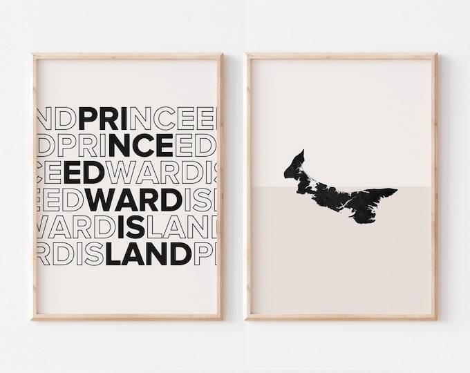 Prince Edward Island Map, PEI Map, Canada Gift, Map Gift, Prince Edward ...