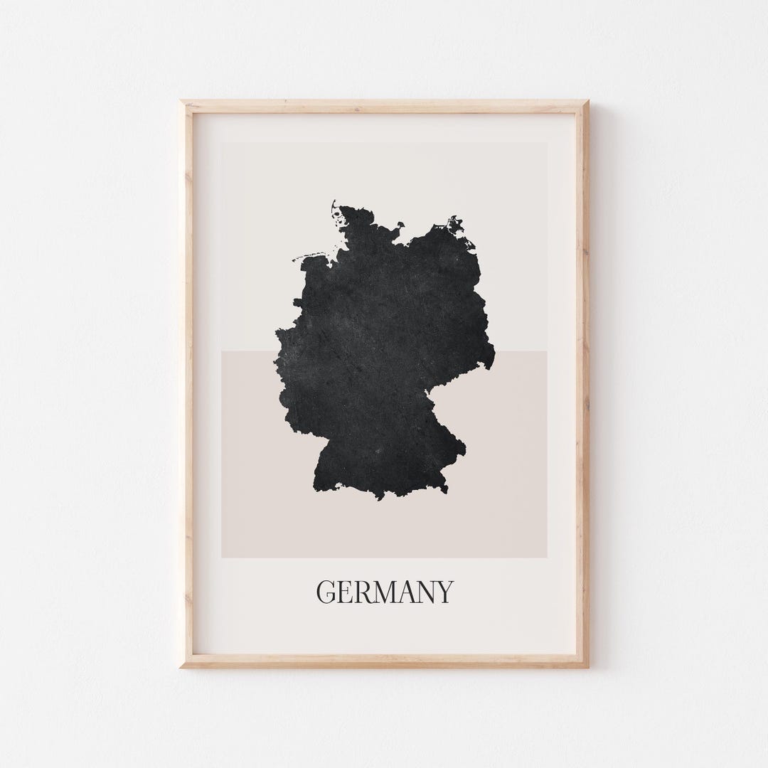 Germany Map Poster, Germany Print, Germany Map Print Minimalist Boho ...
