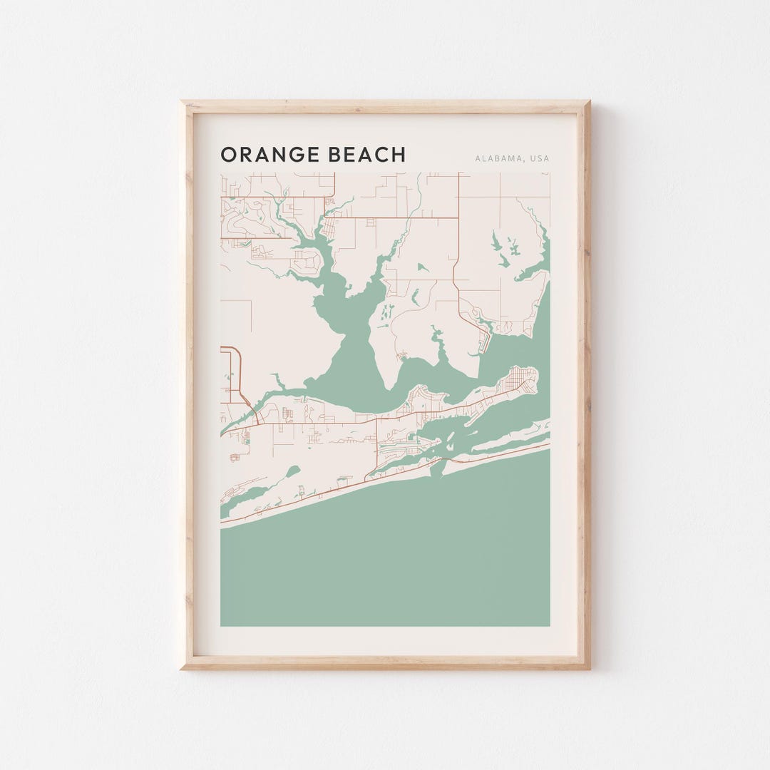 Orange Beach Map Poster, Orange Beach Print, Orange Beach Poster ...
