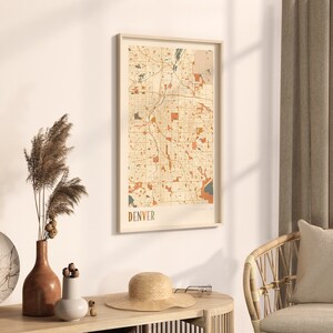 Denver Map Poster, Denver Wall Art, Denver City Map, Denver Print ...