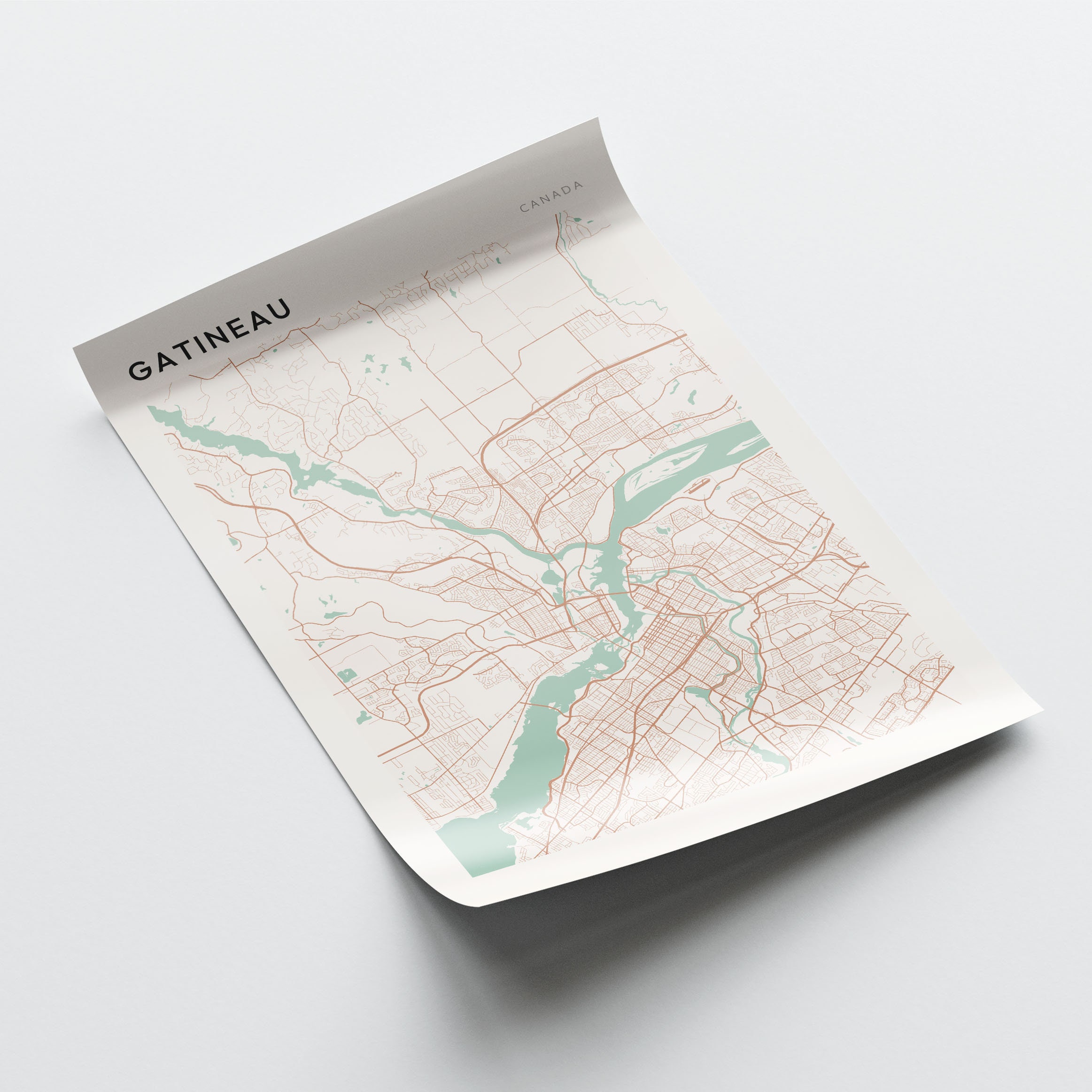 Gatineau Map Poster, Gatineau Wall Art, Gatineau City Map, Gatineau ...