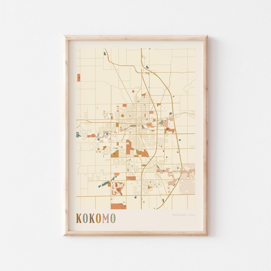 Kokomo Map Poster, Kokomo Print, Kokomo Poster, Kokomo Wall Art ...