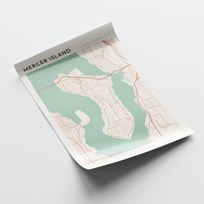 Mercer Island Map Poster, Mercer Island Print, Mercer Island Poster ...