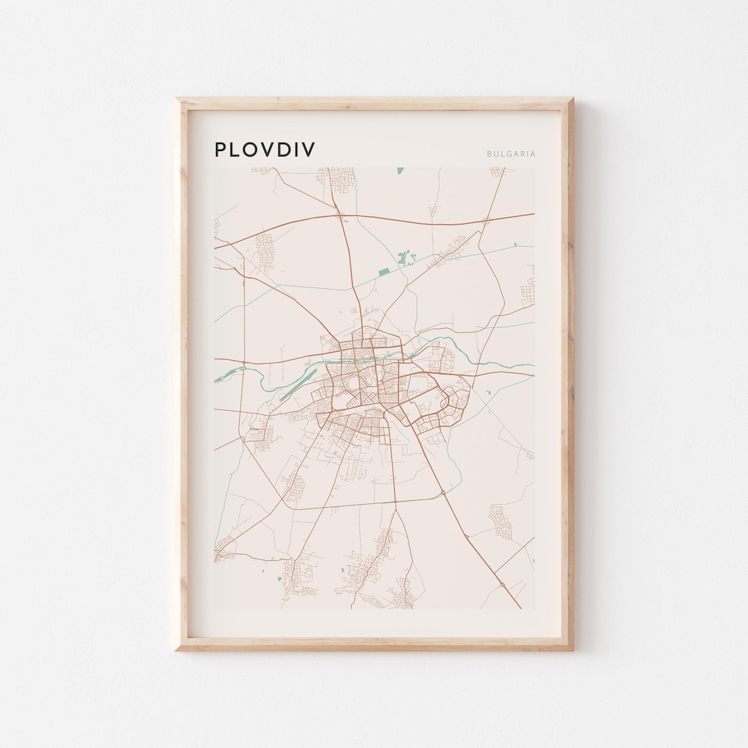 Plovdiv Map Poster, Plovdiv Print, Plovdiv Poster, Plovdiv Wall Art ...
