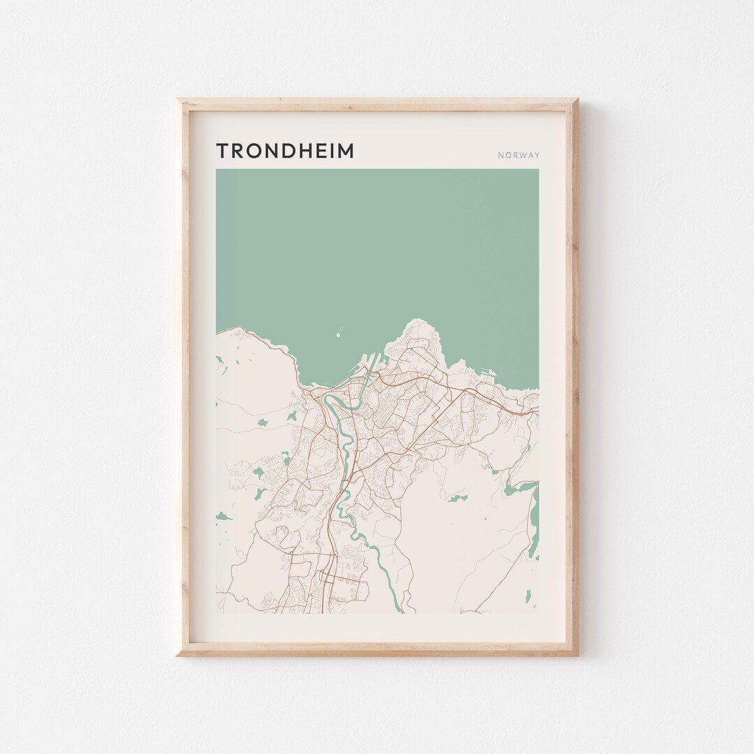 Trondheim Map Poster, Trondheim Print, Trondheim Poster, Trondheim Wall ...
