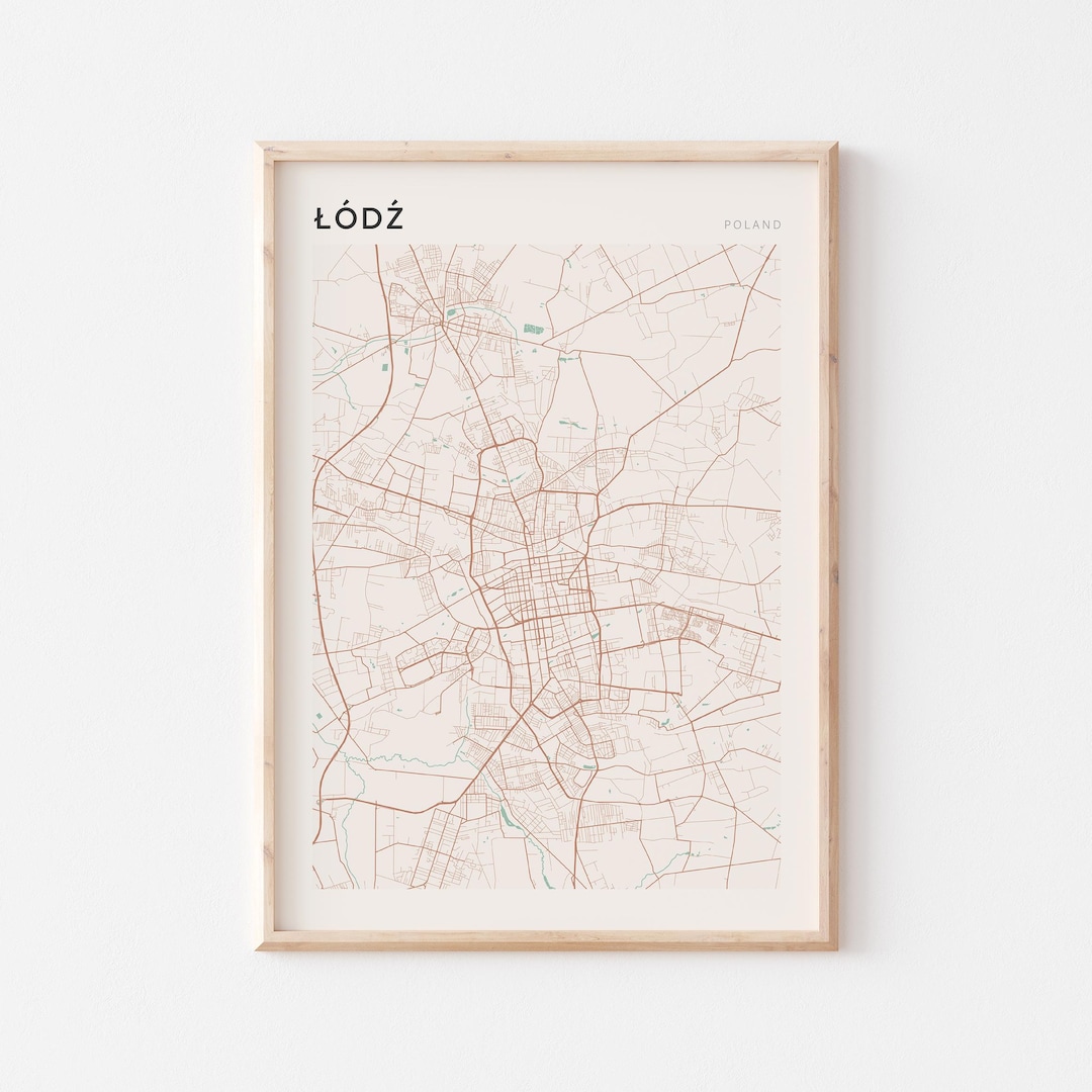 Lodz Map Poster, Lodz Print, Lodz Poster, Lodz Wall Art, Poland, Travel Gift, Scandi Wall Art - Etsy