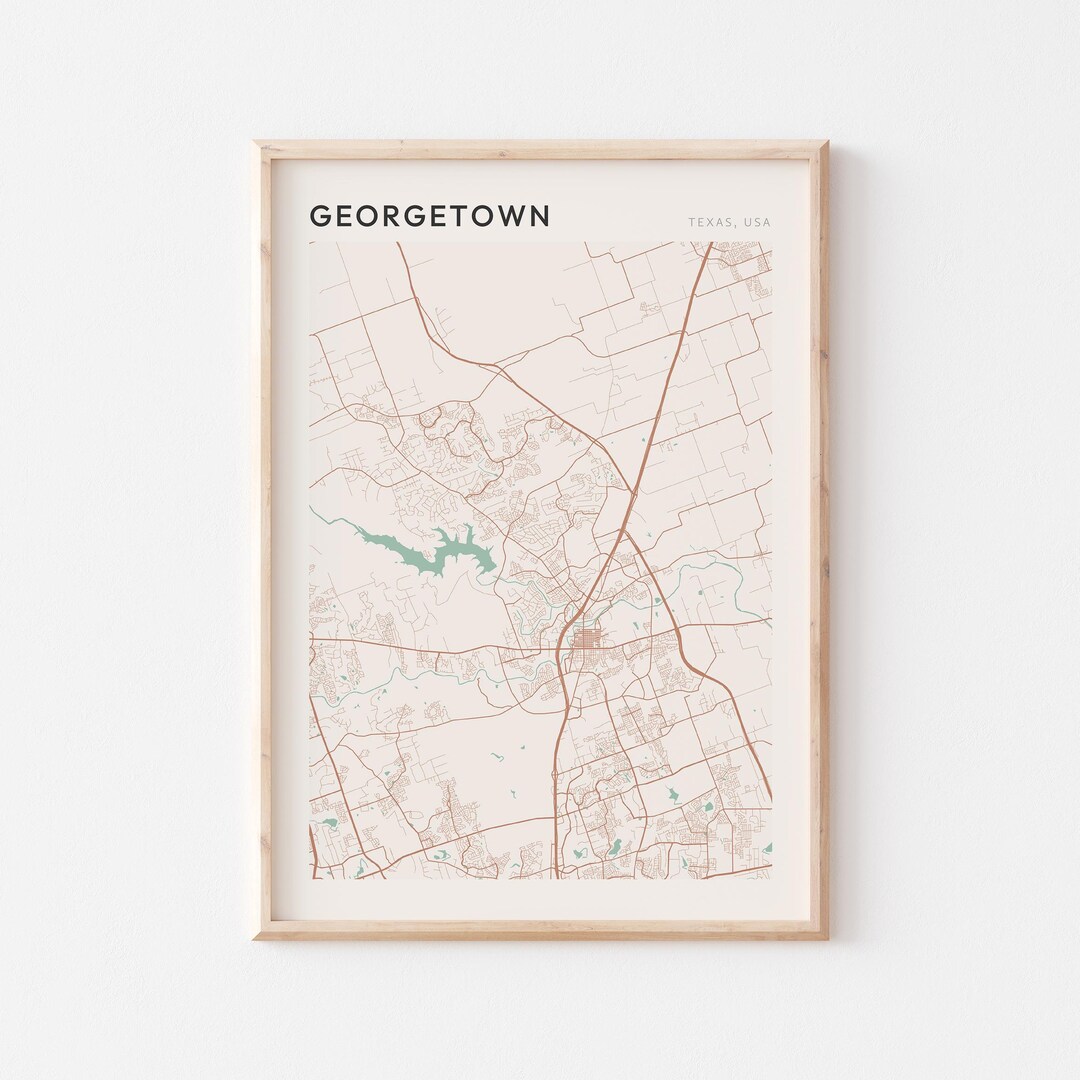 Georgetown Map Poster, Georgetown Print, Georgetown Poster, Georgetown ...