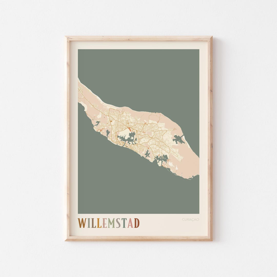 Willemstad Map Poster, Willemstad Print, Willemstad Poster, Willemstad ...