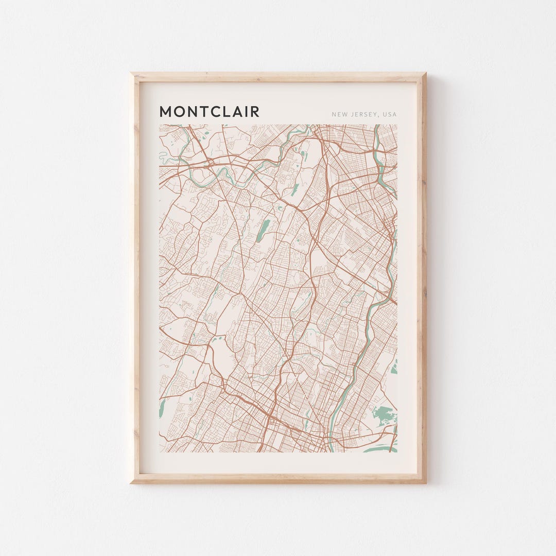 Montclair Map Poster, Montclair Print, Montclair Poster, Montclair Wall ...