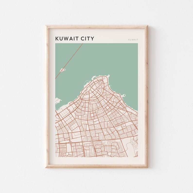 Kuwait City Map Poster, Kuwait City Print, Kuwait City Poster, Kuwait ...