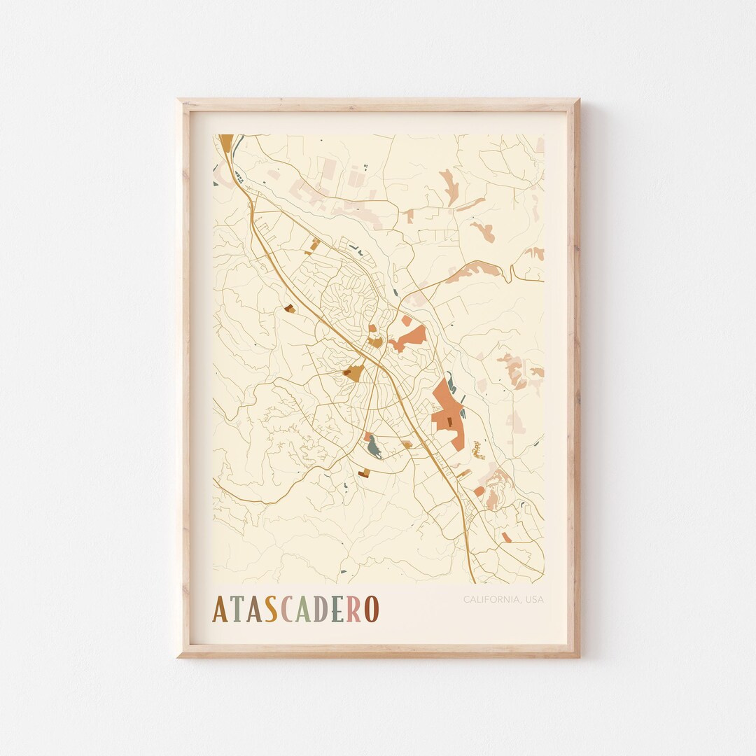 Atascadero Map Poster, Atascadero Print, Atascadero Poster, Atascadero ...