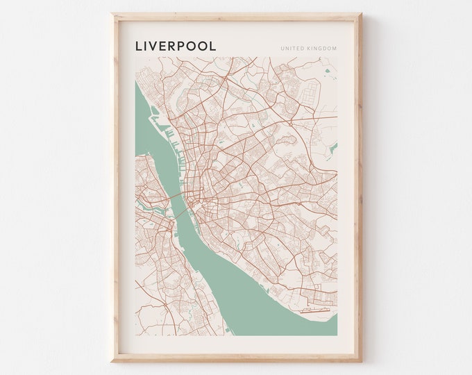 Liverpool Map | Illustrated Map of Liverpool UK | Wall Art Liverpool ...