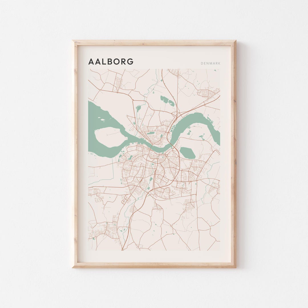 Aalborg Map Poster, Aalborg Print, Aalborg Poster, Aalborg Wall Art ...