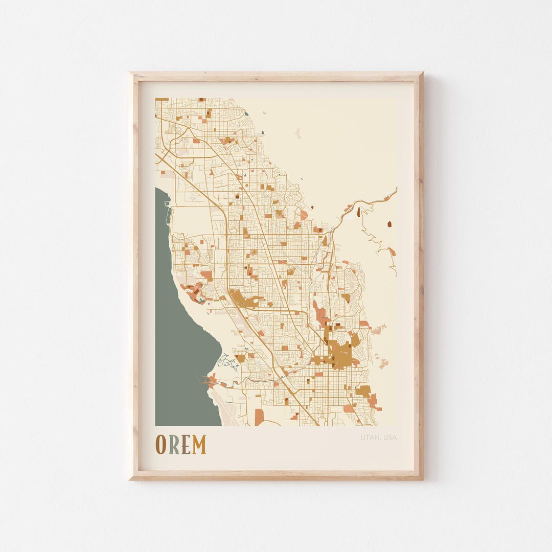 Orem Map Poster, Orem Print, Orem Poster, Orem Wall Art, Utah, Travel ...
