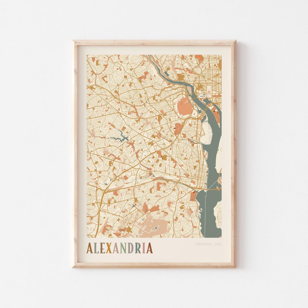 Alexandria Map Poster, Alexandria Print, Alexandria Poster, Alexandria ...