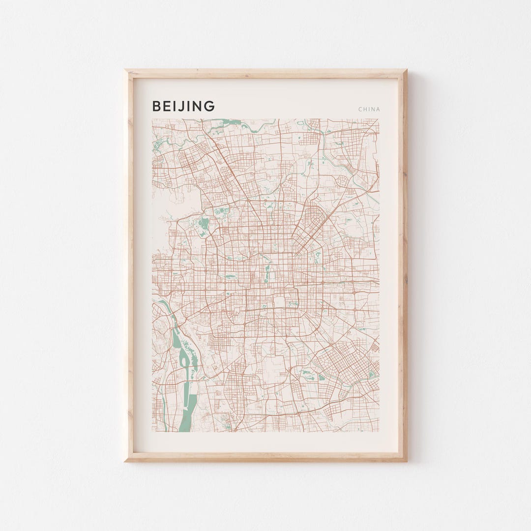 Beijing Map Poster, Beijing Print, Beijing Poster, Beijing Wall Art, China, Travel Gift ...