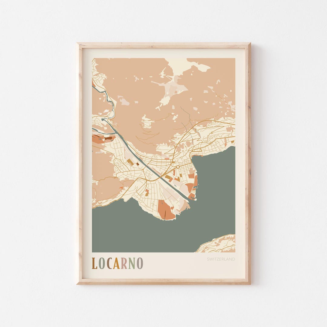 Locarno Map Poster, Locarno Print, Locarno Poster, Locarno Wall Art ...