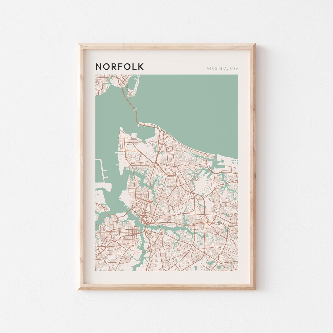 Norfolk Map Poster, Norfolk Print, Norfolk Poster, Norfolk Wall Art ...