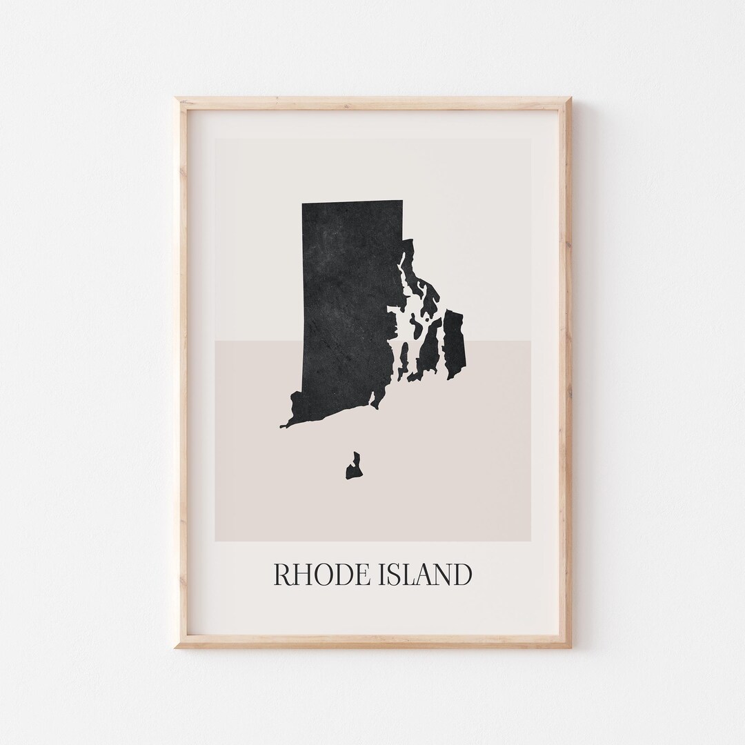 Rhode Island Map Poster, Rhode Island Print, Rhode Island Map Print ...