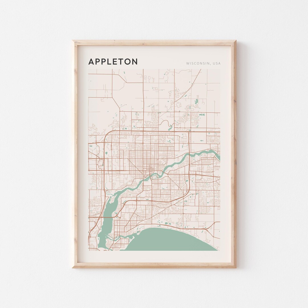 Appleton Map Poster, Appleton Print, Appleton Poster, Appleton Wall Art ...
