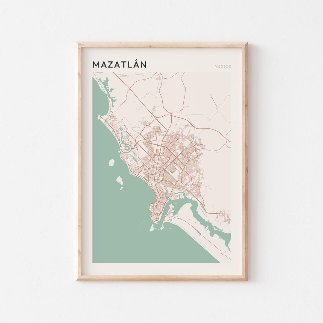 Mazatlan Map Poster, Mazatlan Print, Mazatlan Poster, Mazatlan Wall Art ...