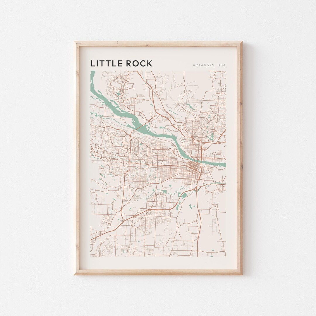 Little Rock Map Poster, Little Rock Print, Little Rock Poster, Little ...