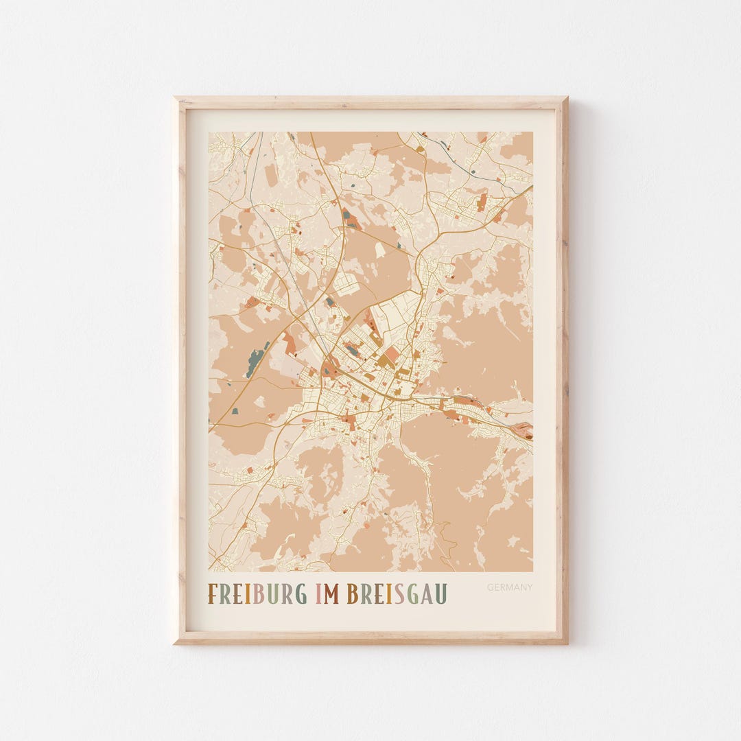 Freiburg Im Breisgau Map Poster, Freiburg Im Breisgau Print, Freiburg ...
