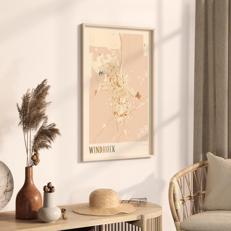 Windhoek Map Poster, Windhoek Print, Windhoek Poster, Windhoek Wall Art ...