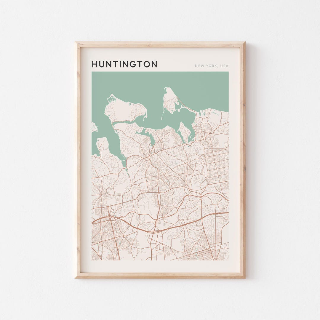 Huntington Map Poster, Huntington Print, Huntington Poster, Huntington ...