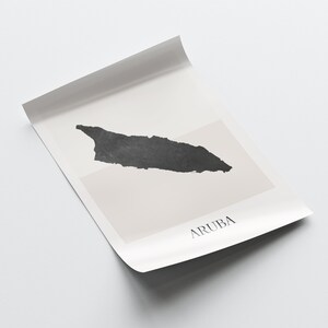 Aruba Map Poster, Aruba Print, Aruba Map Print Minimalist Boho Wall Art ...