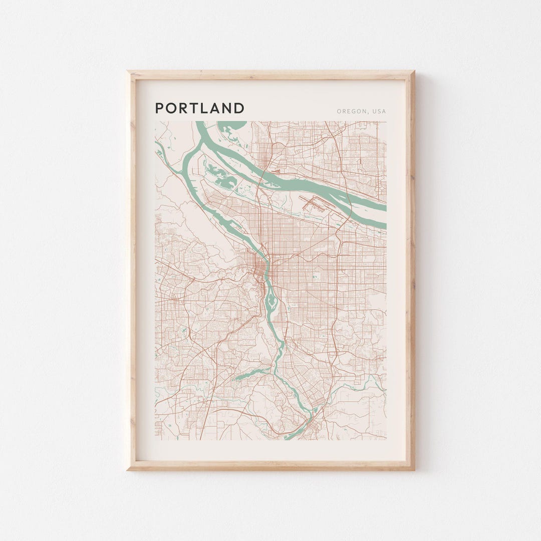 Portland Map Poster, Portland Poster, Portland Print, Portland Wall Art ...