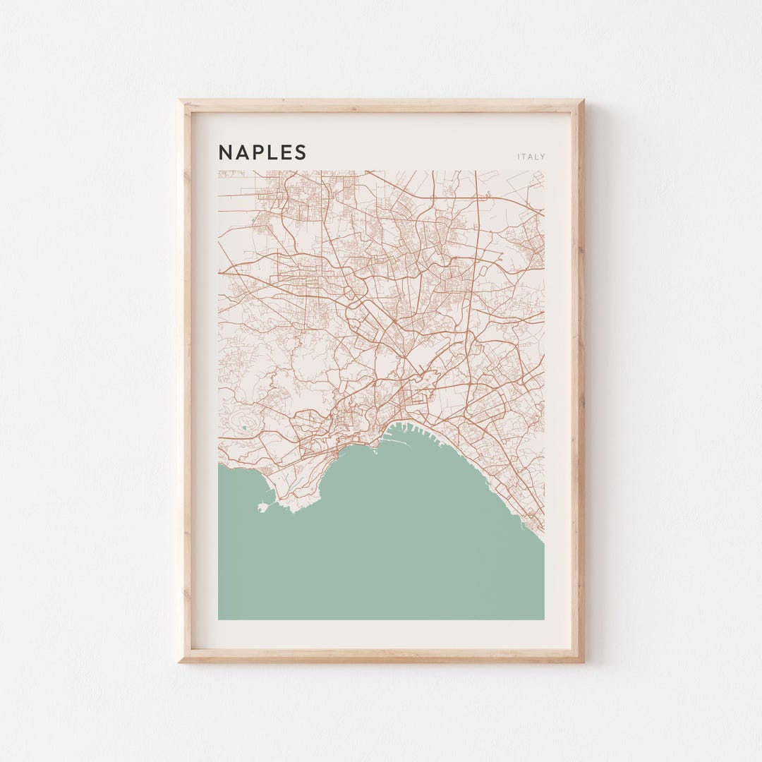 Naples Map Poster, Naples Print, Naples Poster, Naples Wall Art, Italy ...