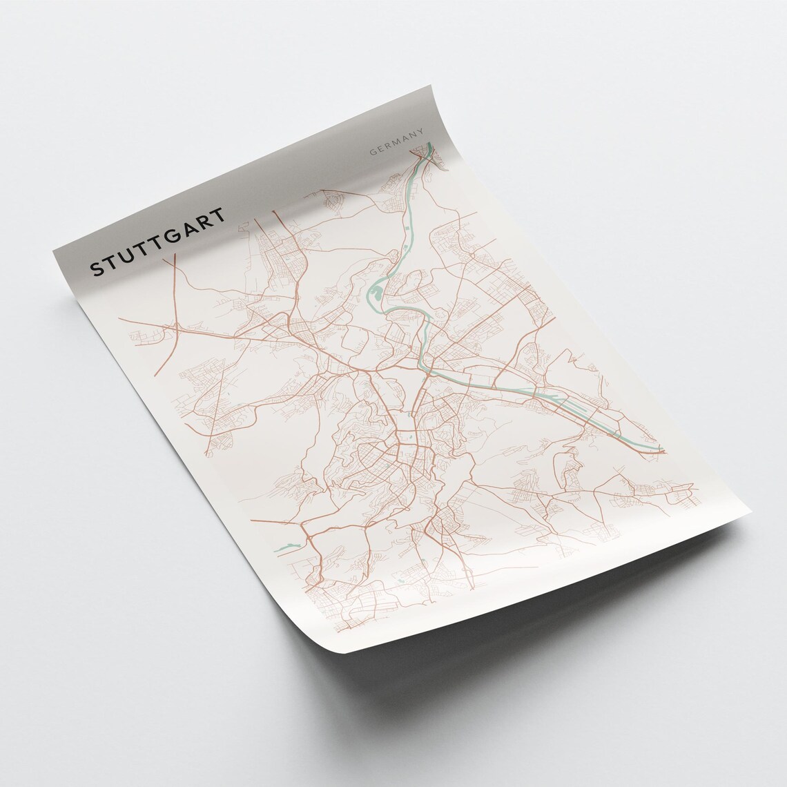 Stuttgart Map Poster, Stuttgart Print, Stuttgart Poster, Stuttgart Wall ...
