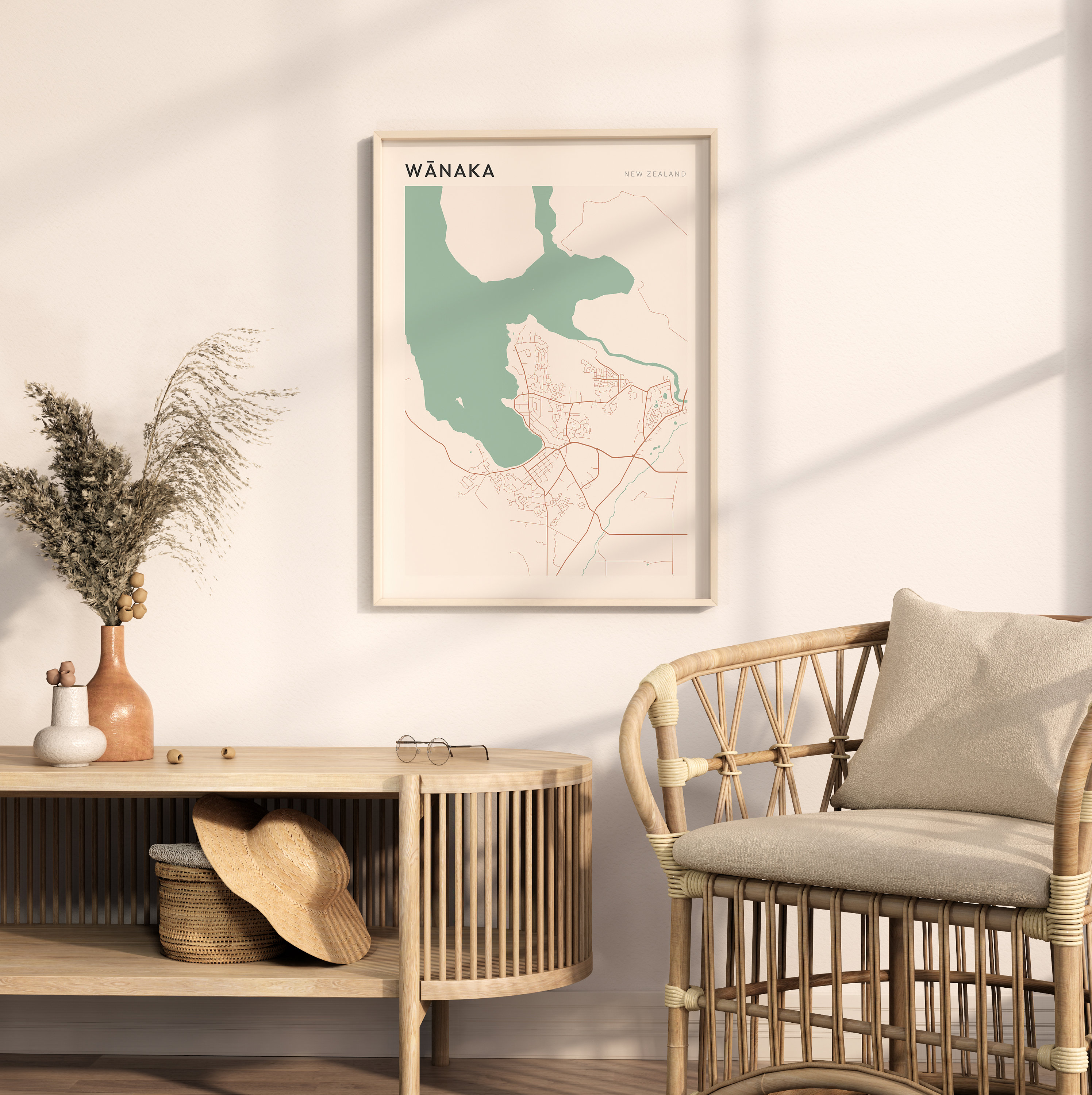 Wanaka Map Poster, Wanaka Wall Art, Wanaka Map, Wanaka Poster, Wanaka ...