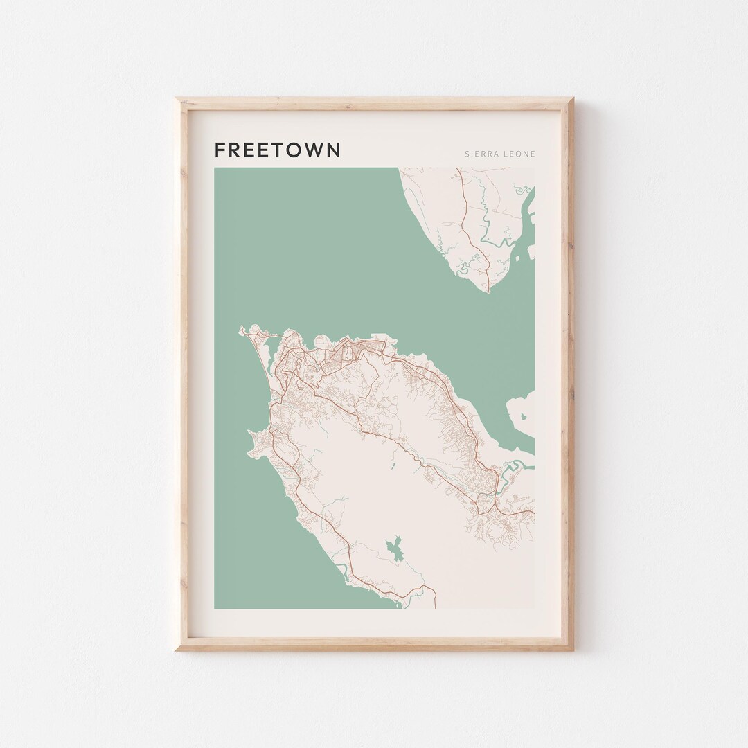Freetown Map Poster, Freetown Print, Freetown Poster, Freetown Wall Art ...